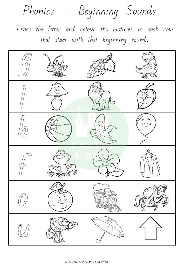 10 Beginning Sounds Printable Phonics Worksheets. - Worksheets Library