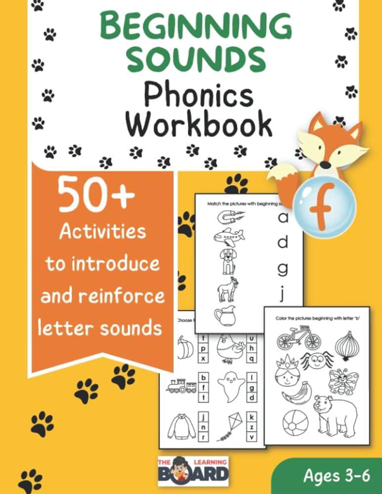 Beginning Sounds - Phonics Workbook for Preschool and Kindergarten ... - Worksheets Library