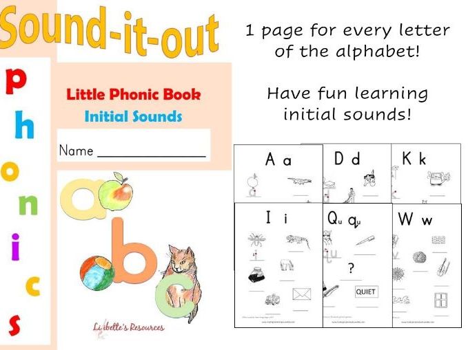 Beginning Sounds - Phonics Workbook for Preschool and Kindergarten ... - Worksheets Library