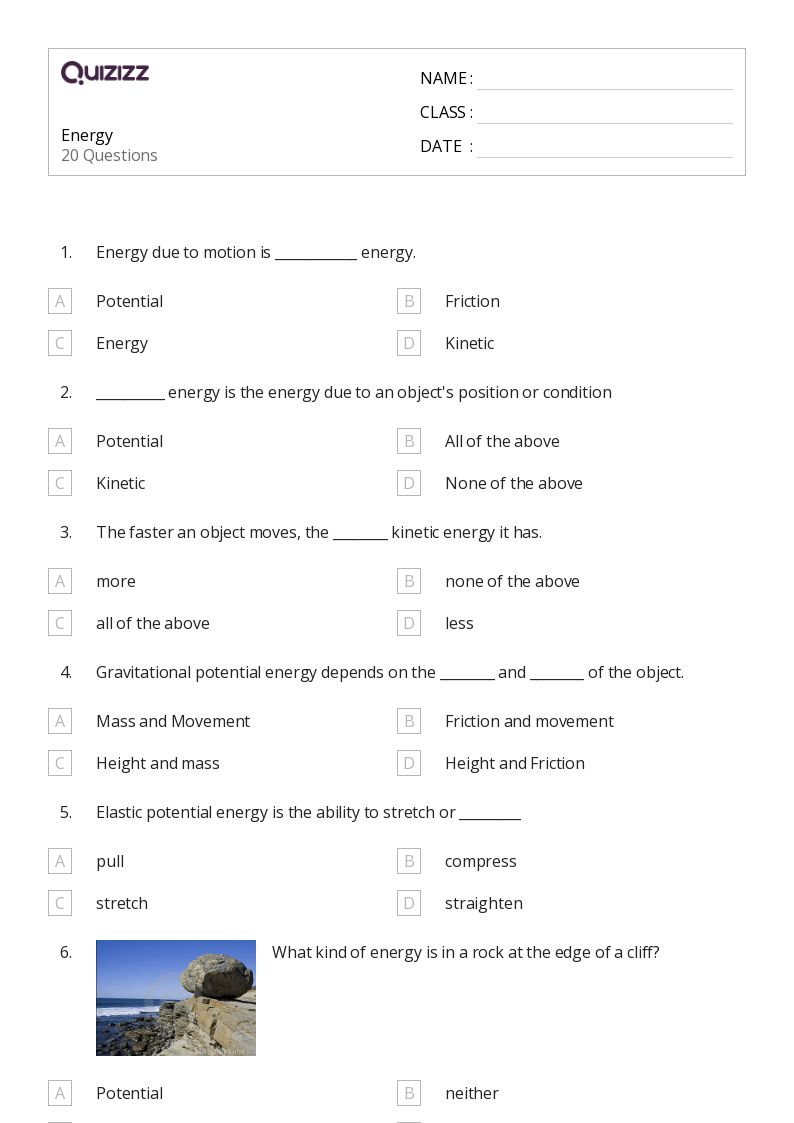 Physical Science Energy Worksheet Explore Concepts And Practice Problems Physical Science Energy Worksheet Explore Concepts And Practice Problems