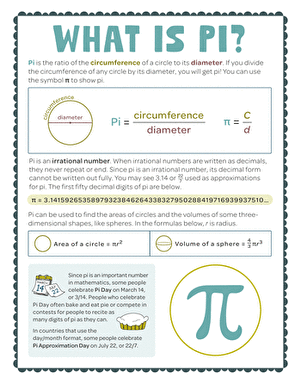 Pi Day Worksheets - Worksheets Library