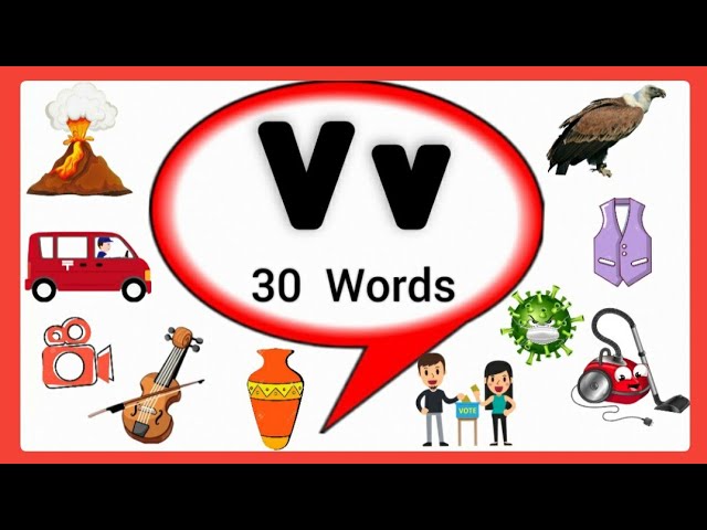 Words That Start With V For Kindergarten | PrimaryLearning.Org - Worksheets Library