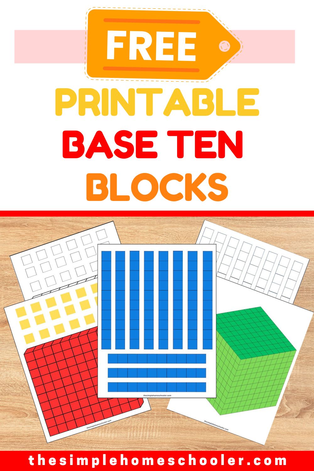 Perfect Printable Base Ten Blocks: Up To Thousands! - The Simple ...