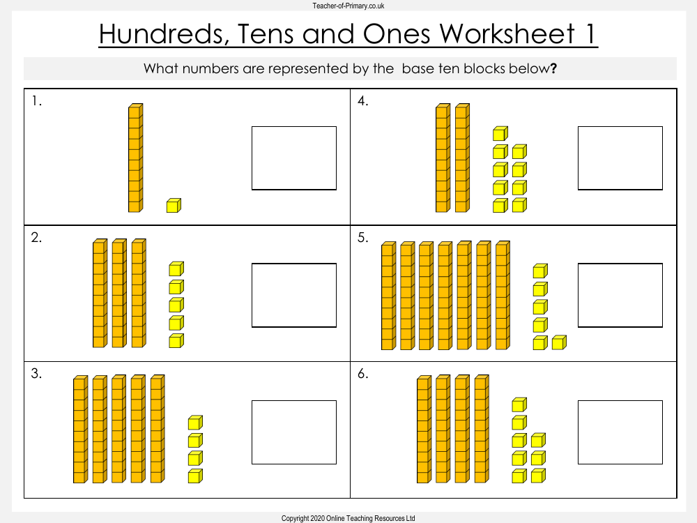 Place Value Hundreds Tens And Ones Worksheet Digital Worksheets Library
