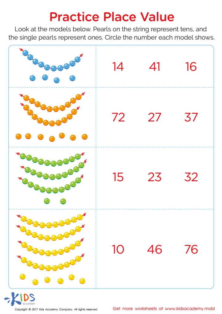 Practice Place Value Printable: Free Number Sense Worksheet for Kids ...