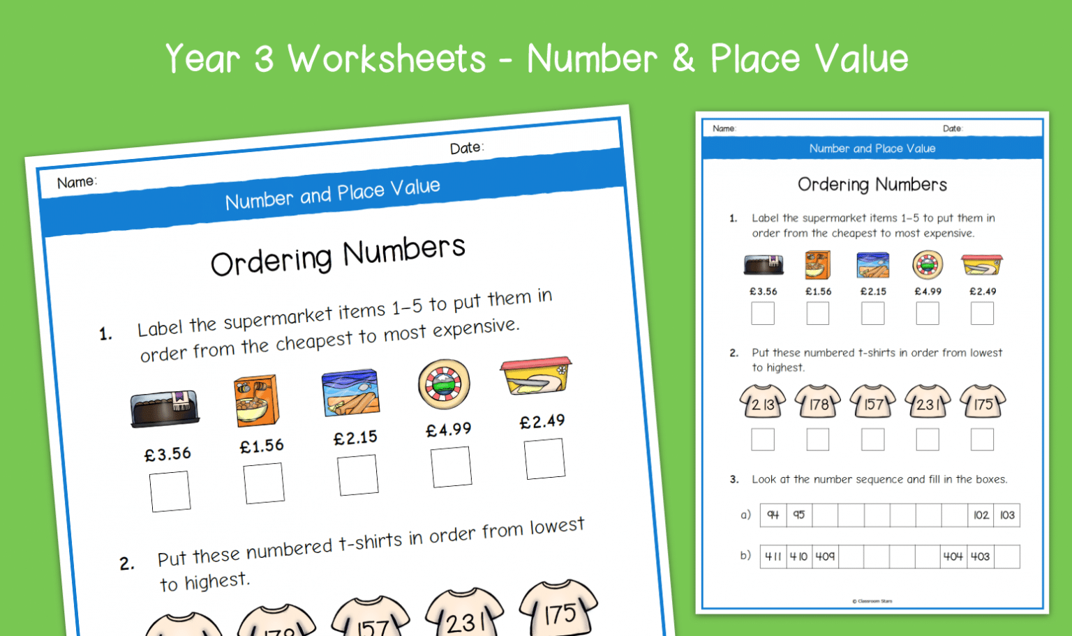 Ordering 2 Digit Numbers Worksheet Cfe Teaching Resource Worksheets