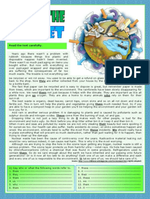 save the earth - ESL worksheet by monmon_manou - Worksheets Library