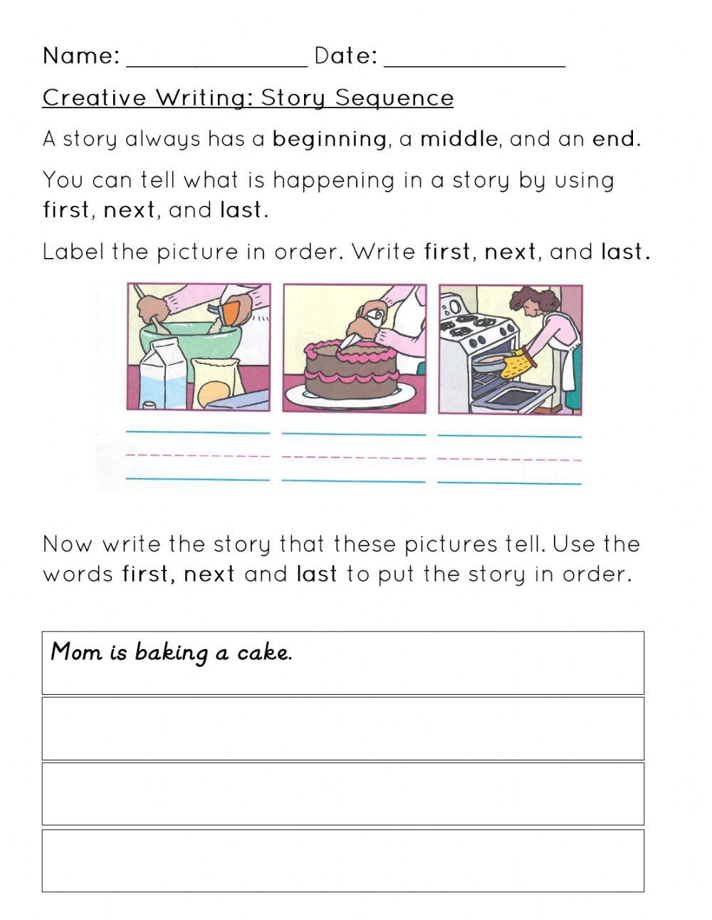 Sequencing a Story Worksheet activity | Live Worksheets - Worksheets ...