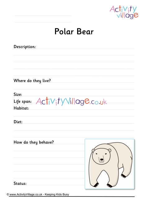 Polar Bear Life Cycle Activity Set: Preschool/ Kindergarten | Bear ...