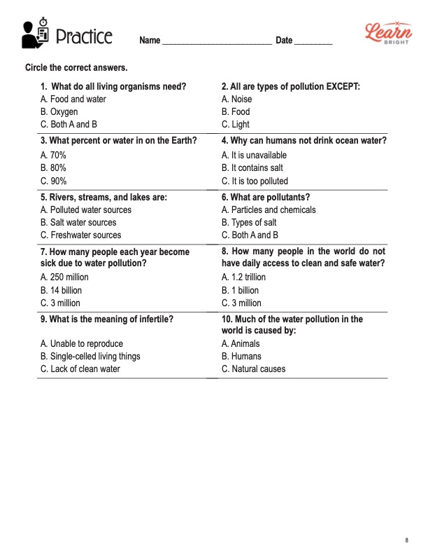 About Pollution - ESL worksheet by macruz - Worksheets Library