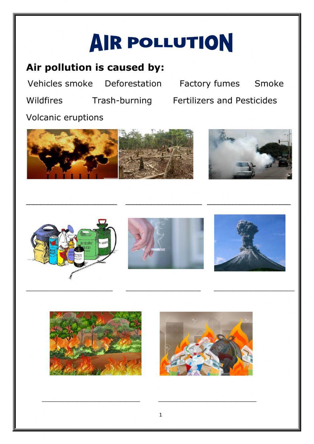 About Pollution - ESL worksheet by macruz - Worksheets Library