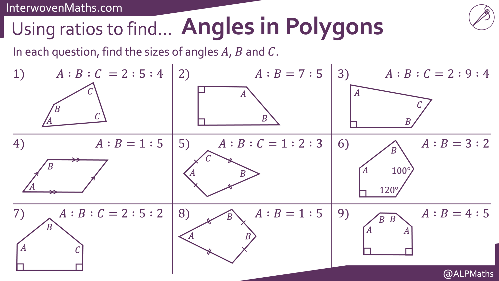 Angles In Polygons Worksheet Gcse