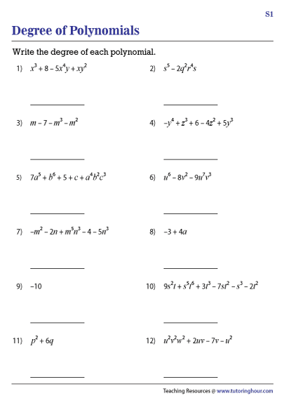 Free polynomial practice worksheet, Download Free polynomial practice ...