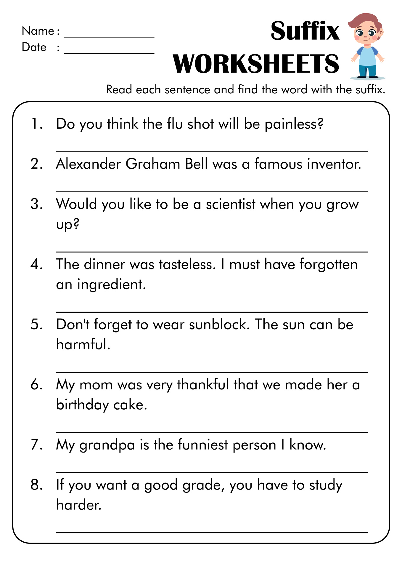 19 Free Printable Prefix Worksheets 4th Grade - Free PDF at ...