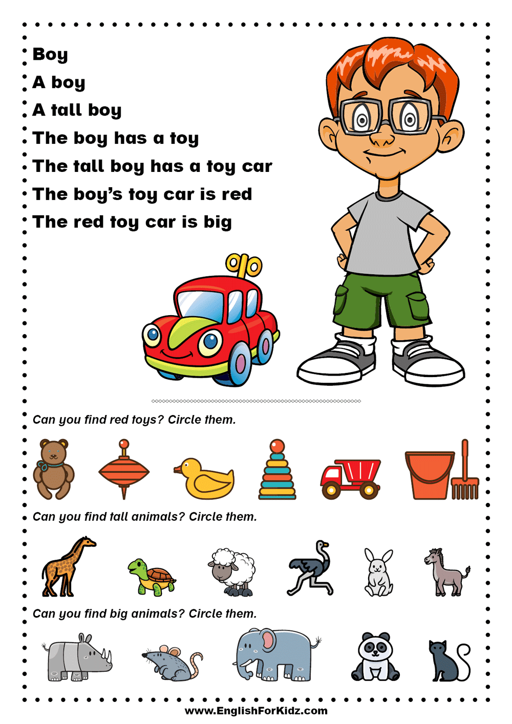 English for Kids Step by Step: Reading Comprehension for ... - Worksheets Library