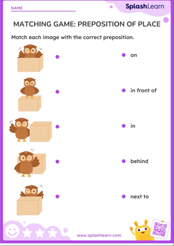 Matching Game Preposition Of Place Worksheet ELA Worksheets Matching Game Preposition Of Place Worksheet ELA Worksheets