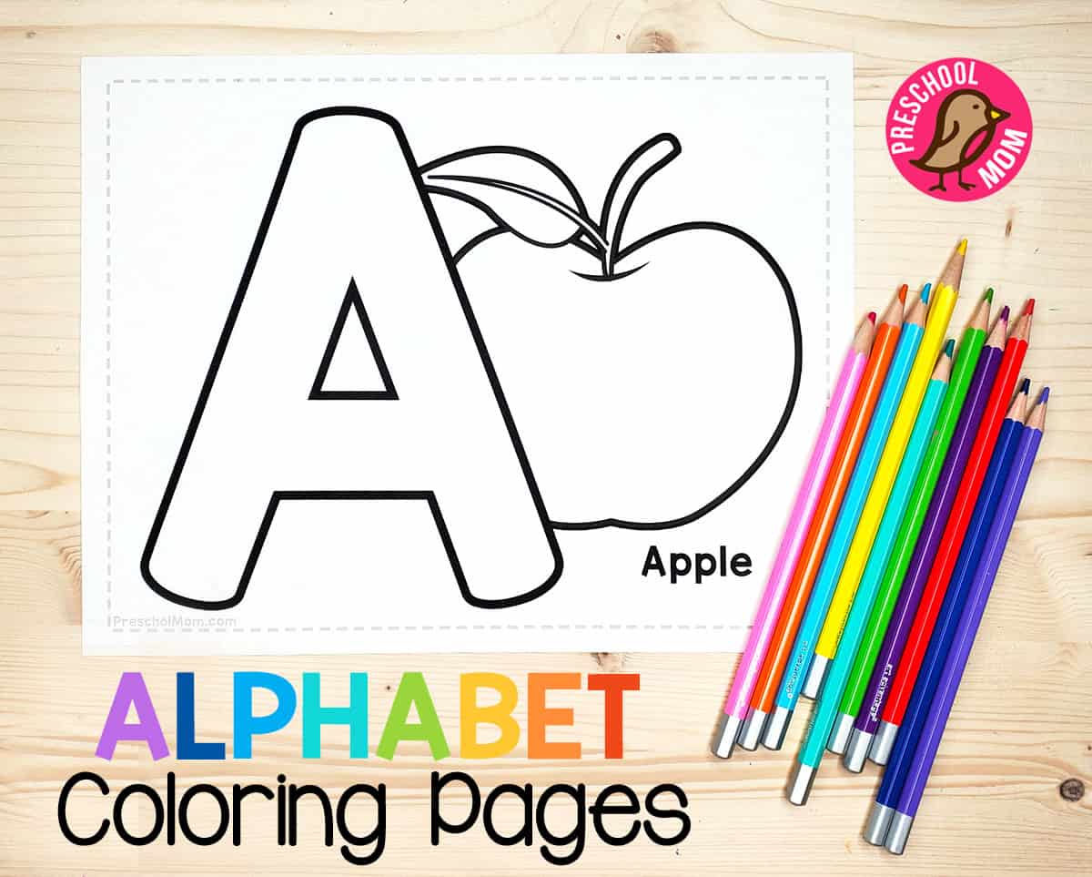 Alphabet Coloring Pages - Preschool Mom - Worksheets Library