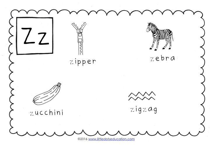 Letter Z Zebra Alphabet Preschool Lesson Plan Printable Activities ...