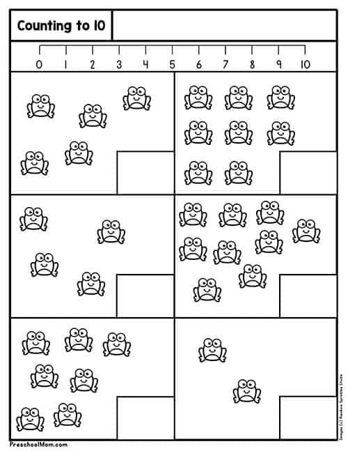 Preschool Counting Worksheets - Preschool Mom - Worksheets Library