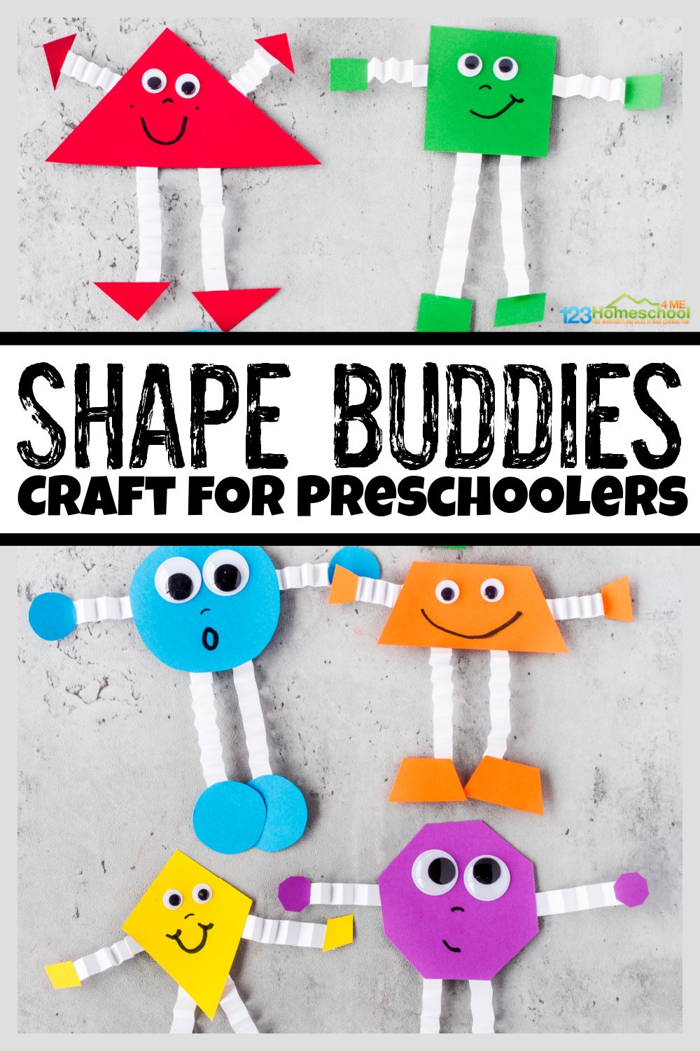 Cute shapes for kids poster. Learning basic geometric shapes with ...
