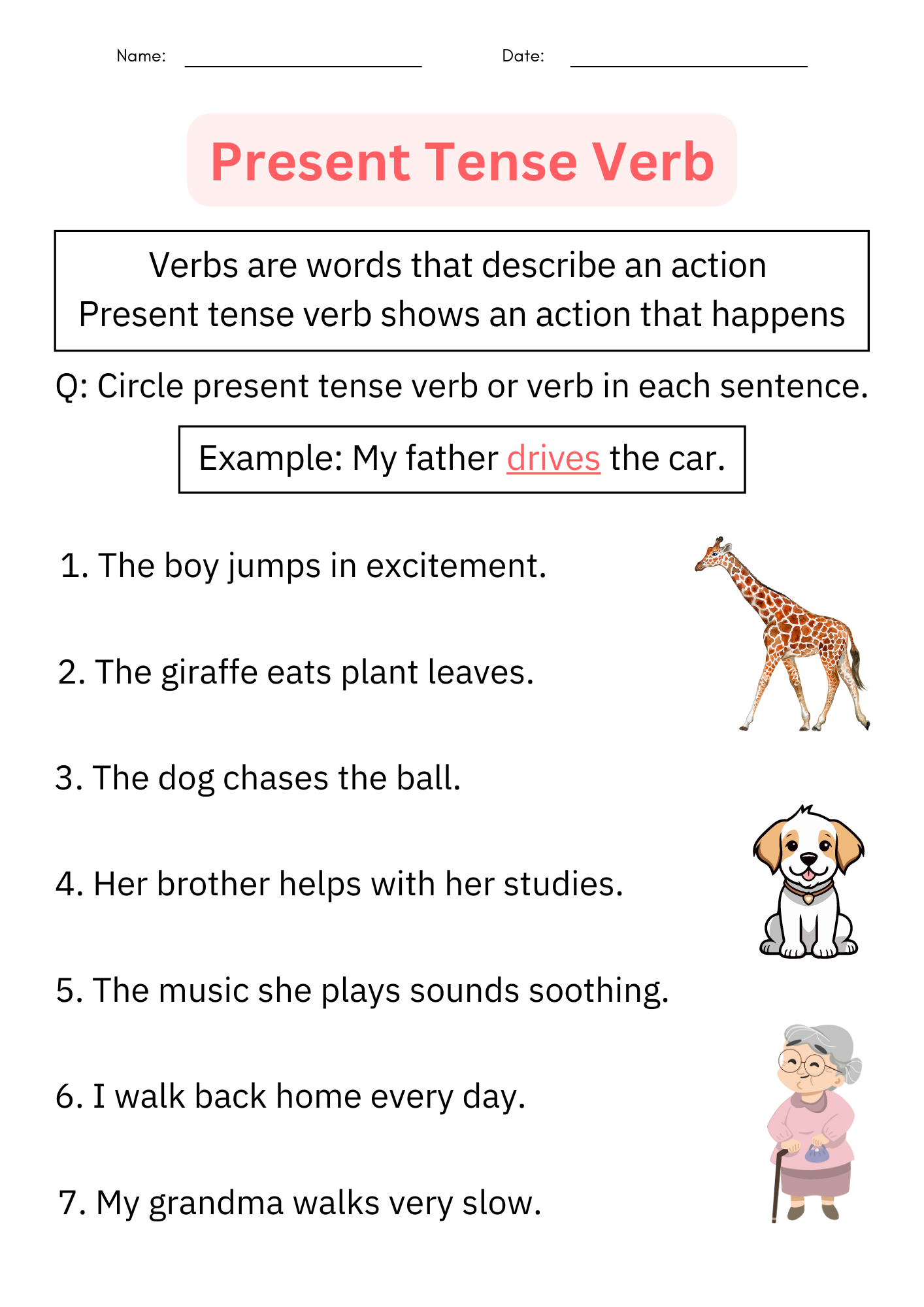 Printable Grammar Simple Present Tense Verb Worksheets With Answers For Printable Grammar Simple Present Tense Verb Worksheets With Answers For