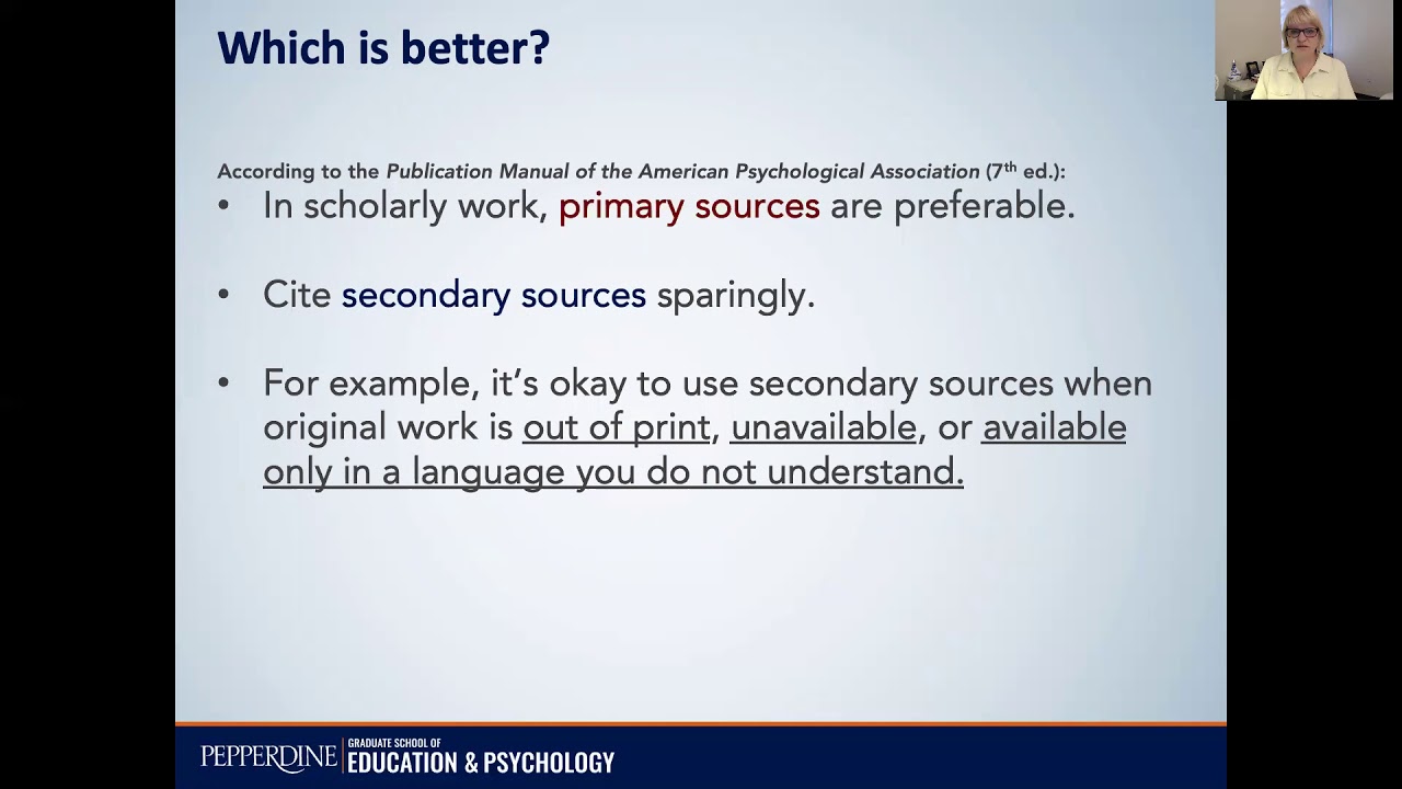 How to know the difference between primary and secondary sources (APA ...