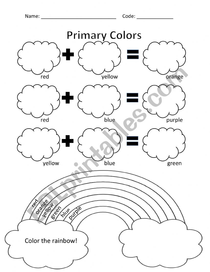 Primary Color Worksheet | Fun Activities for Learning Colors