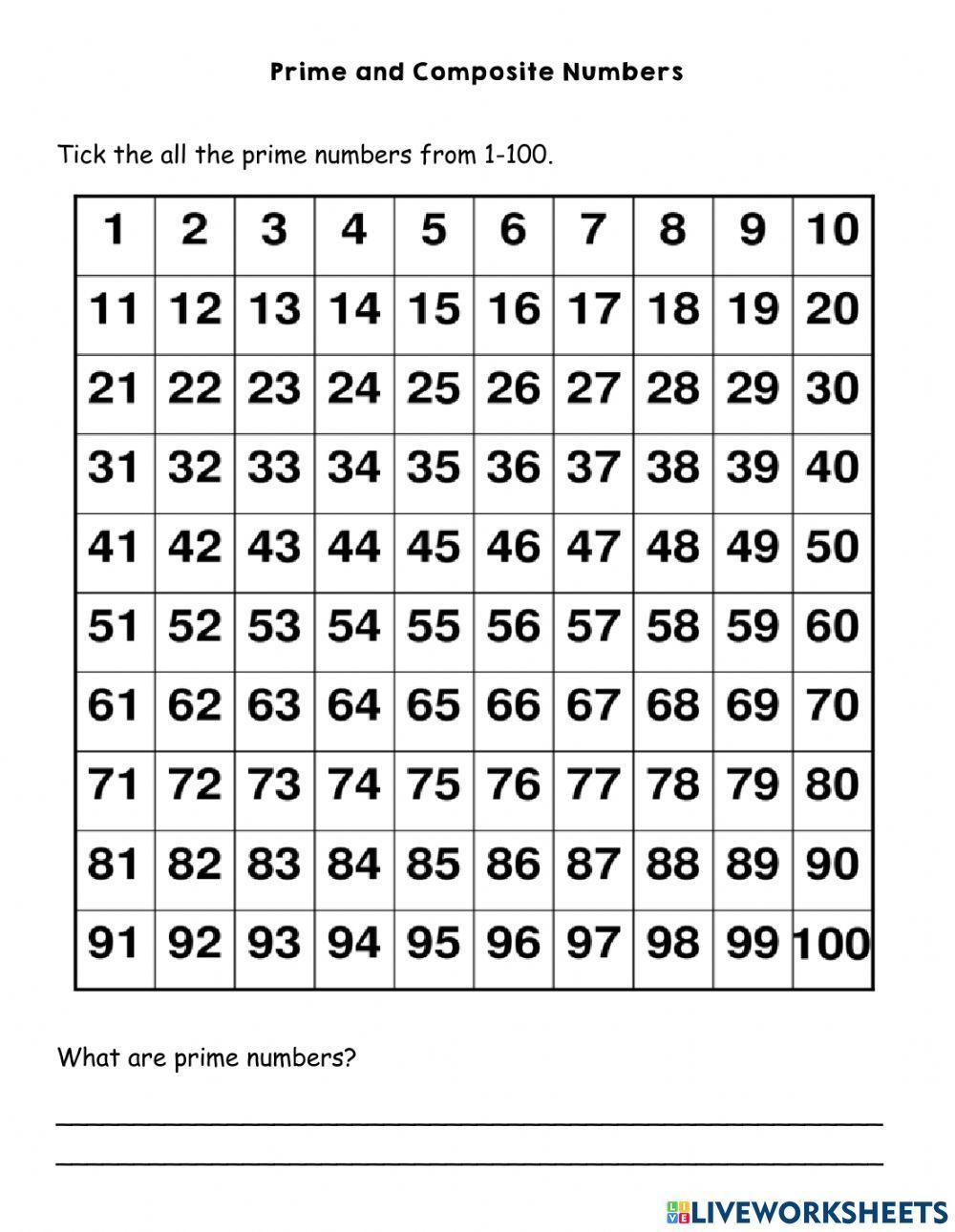 Prime And Composite Numbers Worksheets TheWorksheets CoM Prime And Composite Numbers Worksheets TheWorksheets CoM