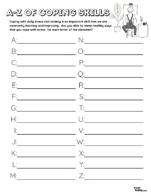 Print Coping Skills Worksheets COPING SKILLS Worksheets | 20+