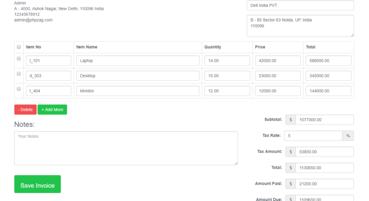 Build Invoice System with PHP & MySQL – PHPZAG.COM - Worksheets Library
