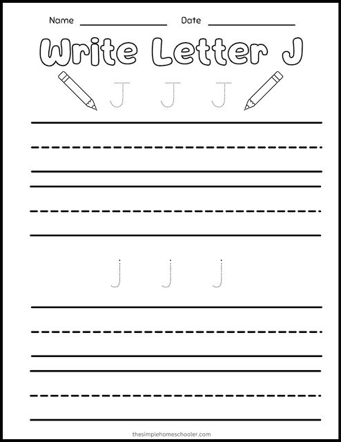 15+ Letter J Worksheets: Fun & Printable! - The Simple Homeschooler - Worksheets Library