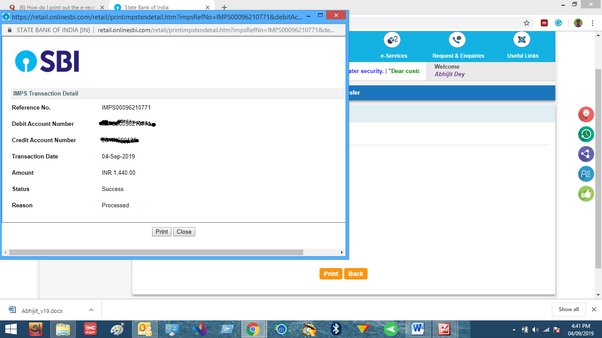 How to print out the e-receipt after my online payment at sbi - Quora - Worksheets Library