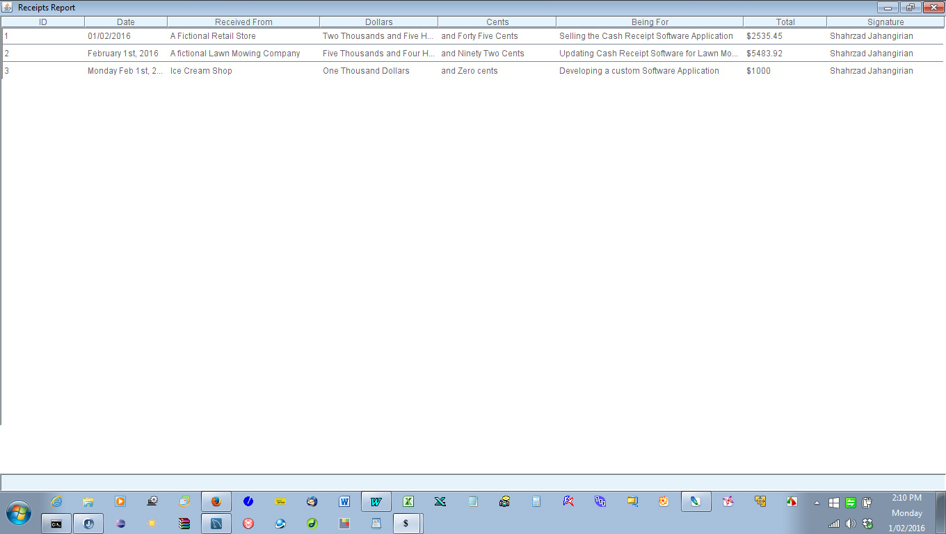 Cash Receipt Desktop Application Part 2 Add Receipt Find Receipt ... - Worksheets Library