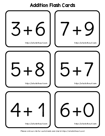 Addition Flash Cards - Math Facts 0-12 Printable - Your Home Teacher ...