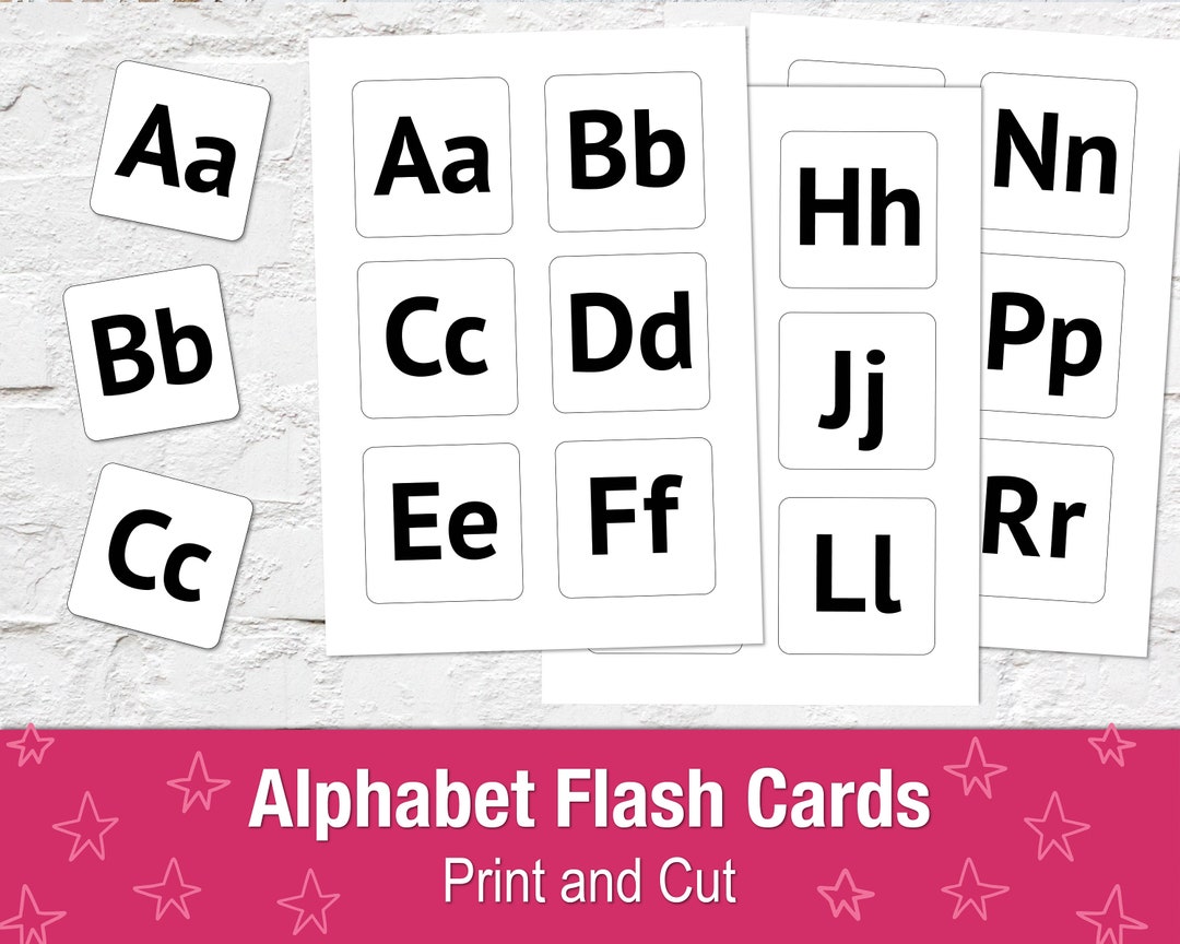 Printable Alphabet Flash Cards PDF, Flashcards With Letters, ABC ... - Worksheets Library