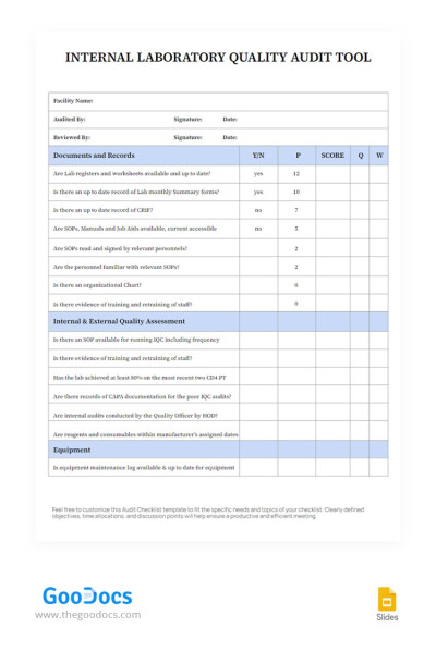 Free Audit Checklist Templates for Excel and Google Sheets ...