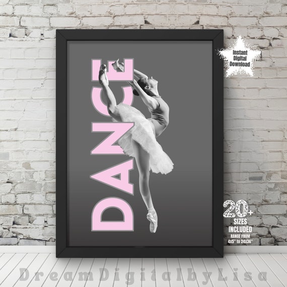 Ballet Poster, Dance Print, Ballet Dancing Poster Design, Dance ...