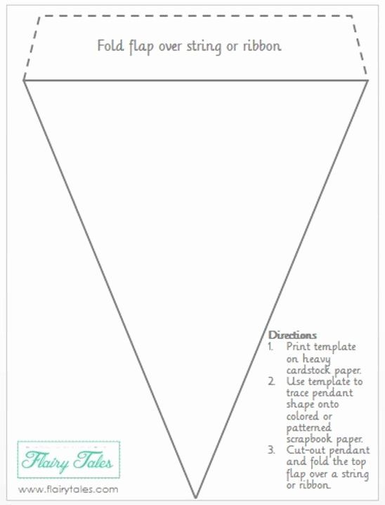 Printable Pennant Banner Template - Worksheets Library