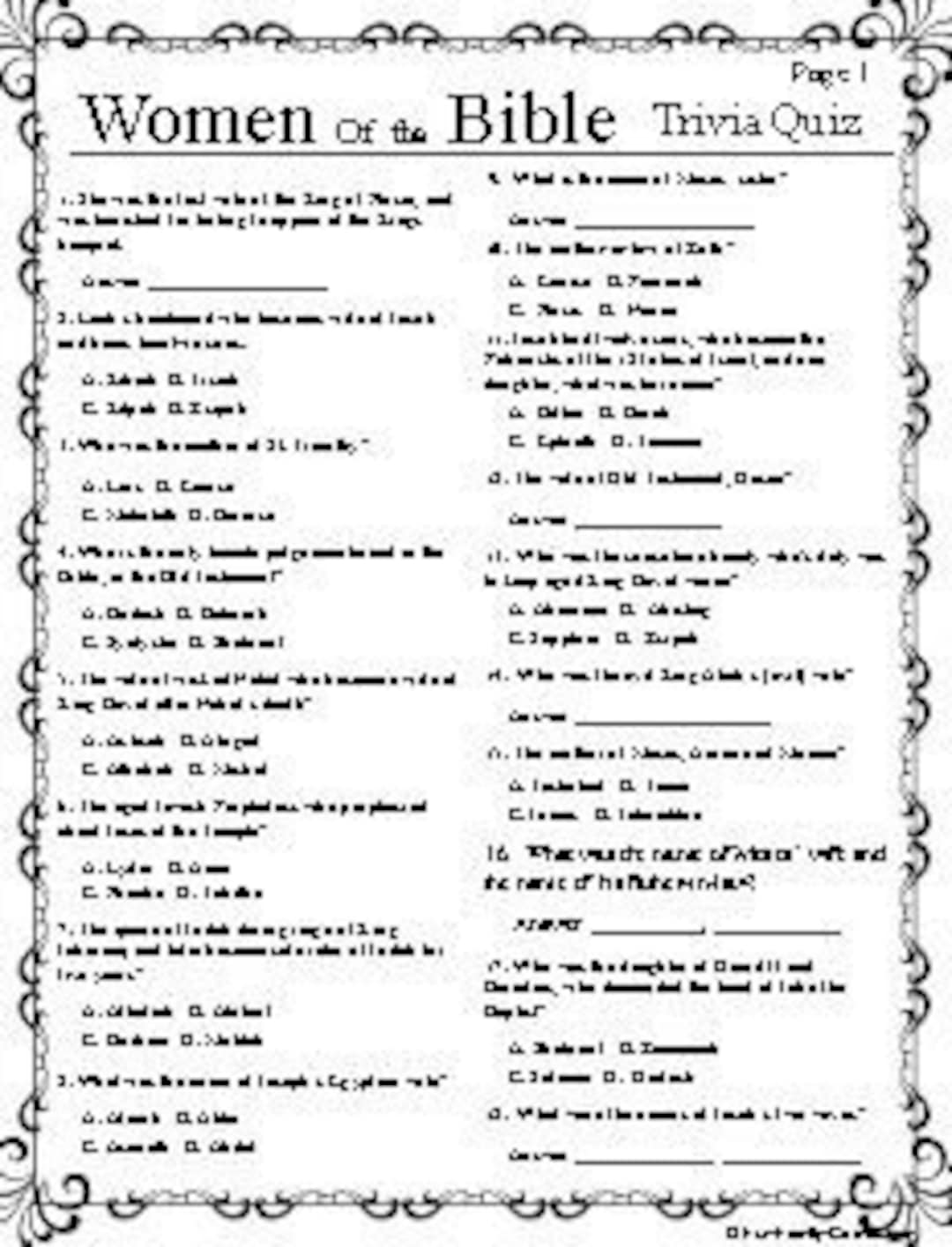 Free printable bible quiz games, Download Free printable bible quiz ...