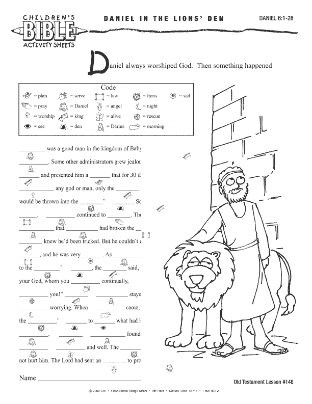 Bible Worksheets - Bible Story Printables - Worksheets Library