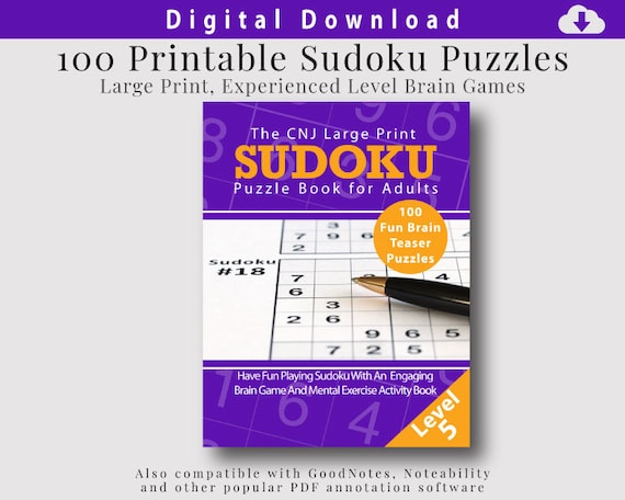 Sudoku Large Print Easy: Large Print Sudoku Puzzle Book For Adults & Seniors With 120 Easy ...