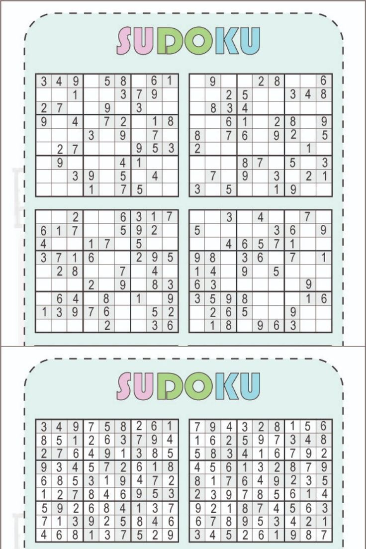 Free Printable Sudoku 6 Per Page [PDF Includeed] with solution - Worksheets Library