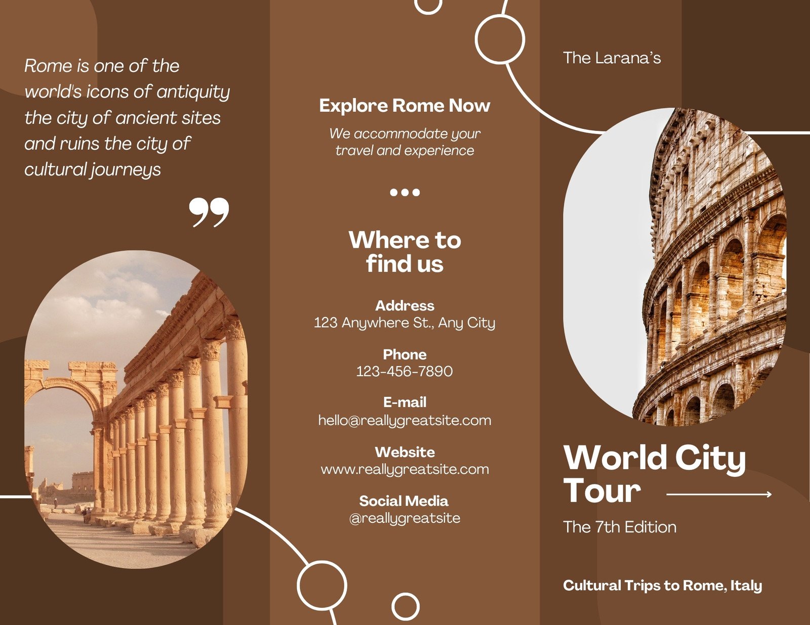 Free, printable, customizable travel brochure templates | Canva ...