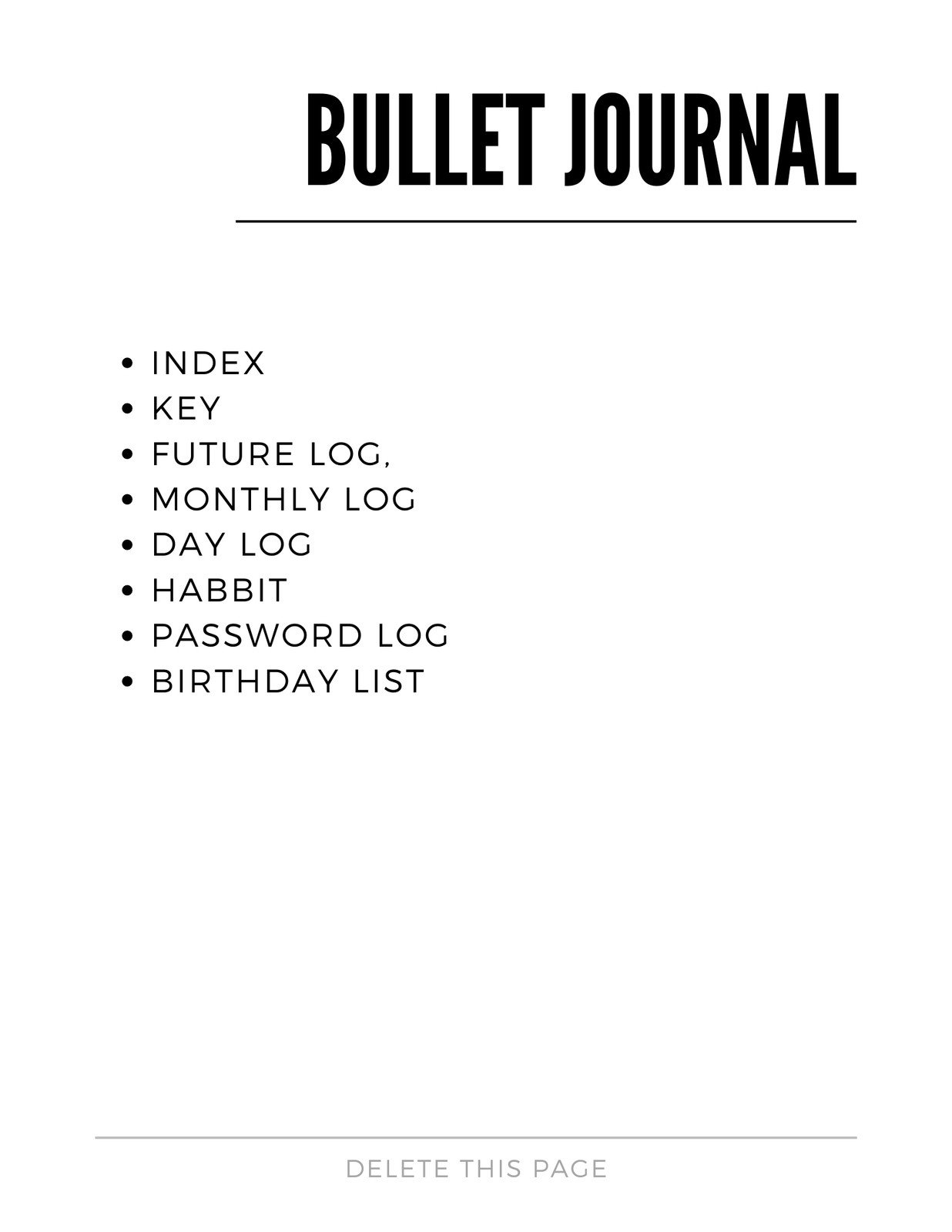 Free Printable Bullet Journal Guide Download Free Printable Bullet Free Printable Bullet Journal Guide Download Free Printable Bullet