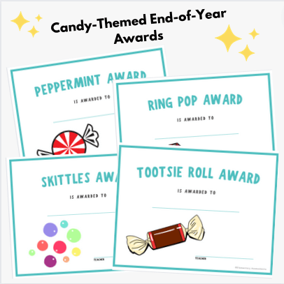 End of Year Candy Bar Awards | Student Award Certificates ...
