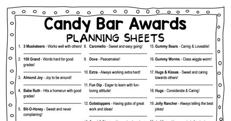 Free printable candy bar awards, Download Free printable candy bar ...