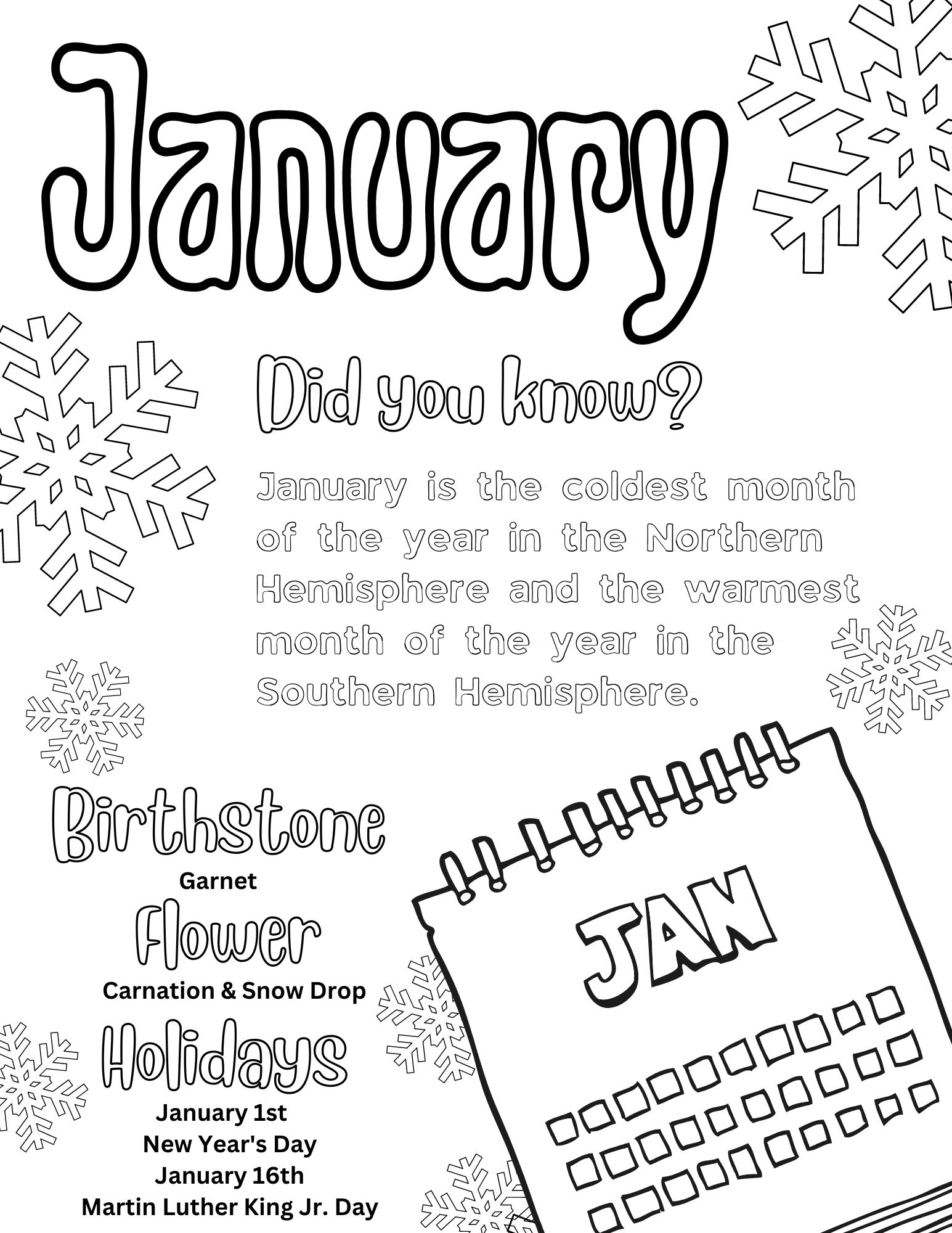 Free Printable Coloring Pages For January Download Free Printable Free Printable Coloring Pages For January Download Free Printable