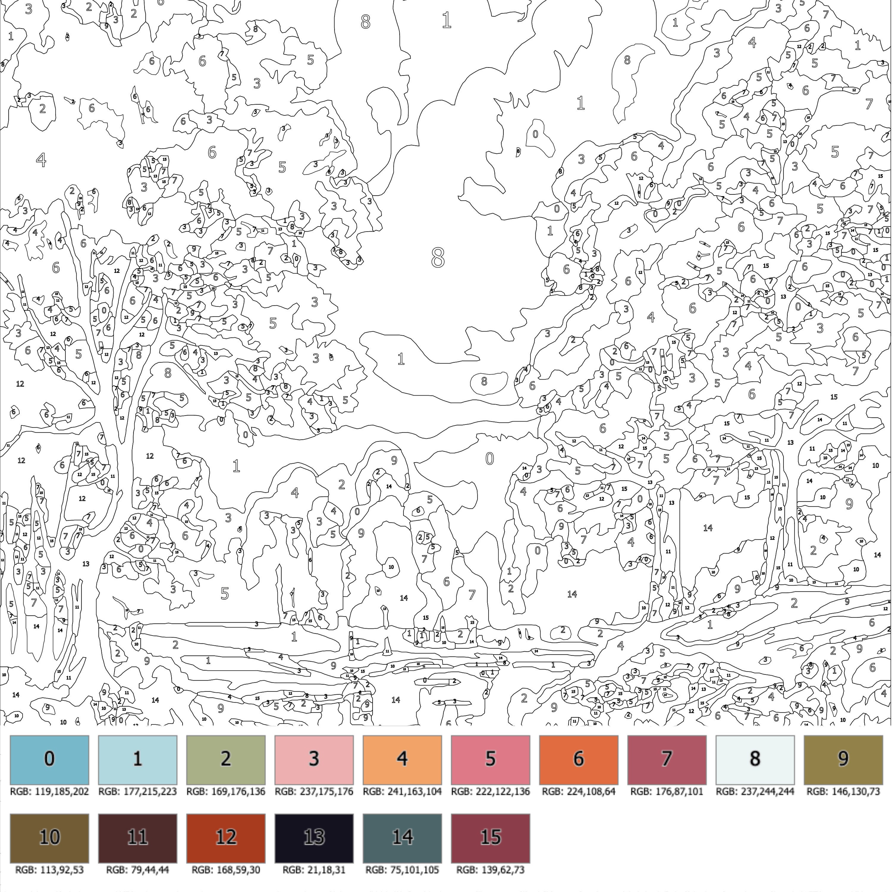 Color By Number For Adult Paint By Number Printable Beauty Color By Number For Adult Paint By Number Printable Beauty