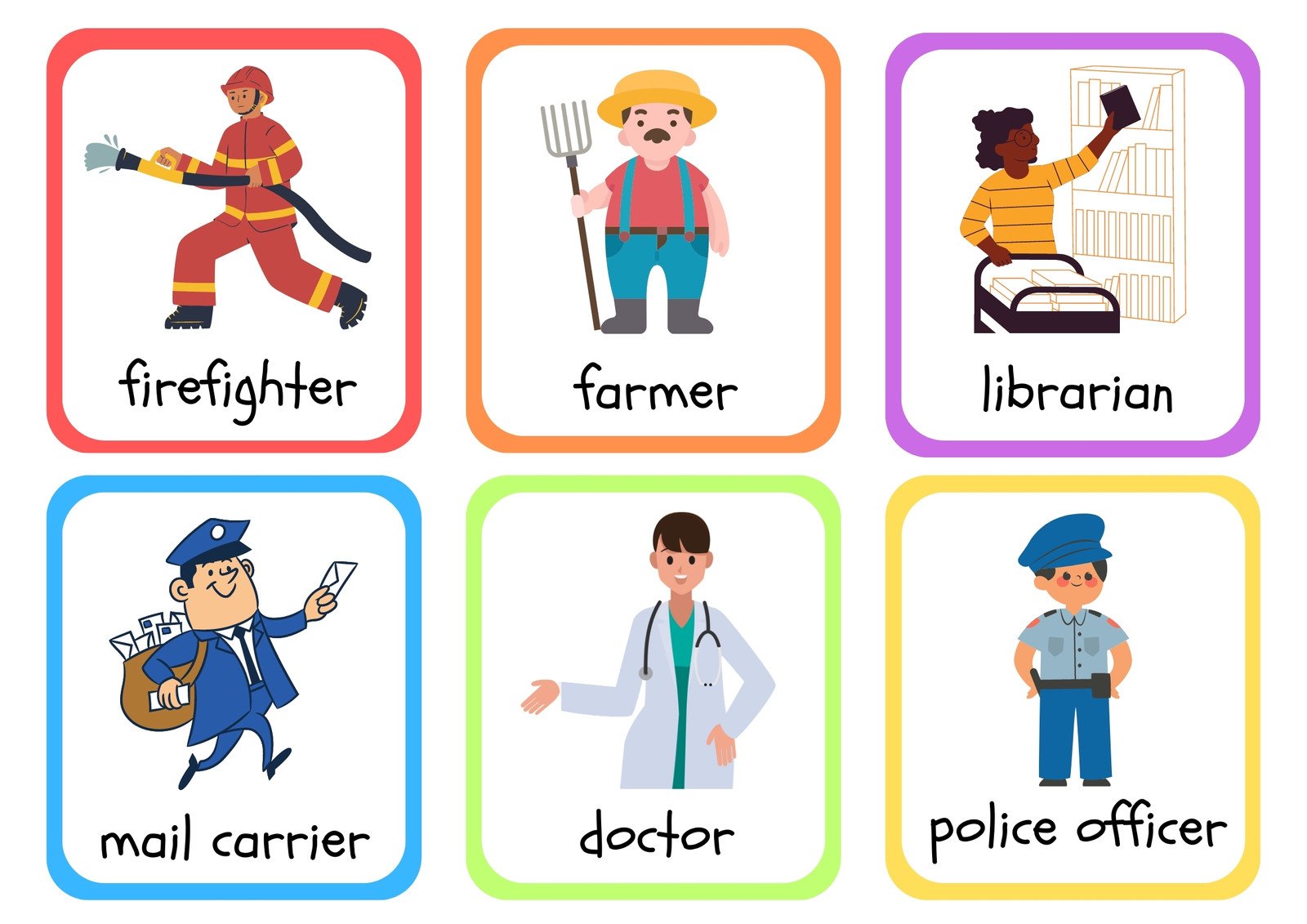 Free printable community helpers flashcards, Download Free printable community helpers ...
