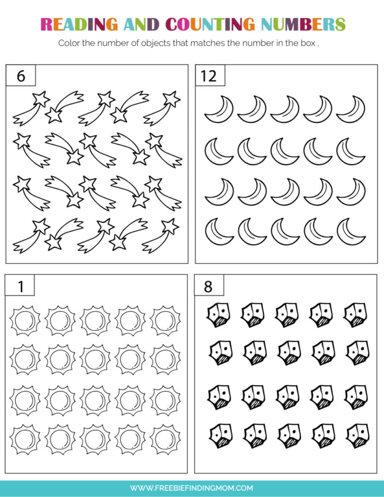 9 Free Printable Number Worksheets for Kindergarten - Freebie ...